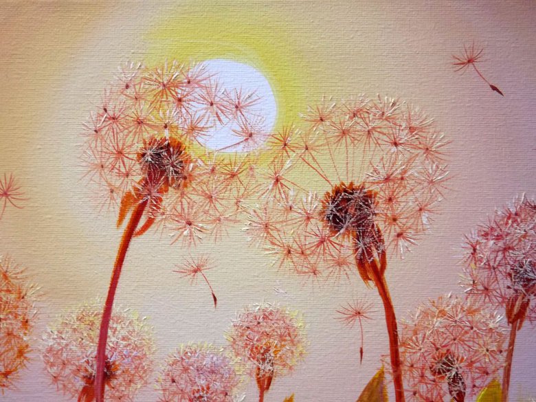 Dandelions in the Sun *Reserved for Margareth* Oil painting by Oleg ...