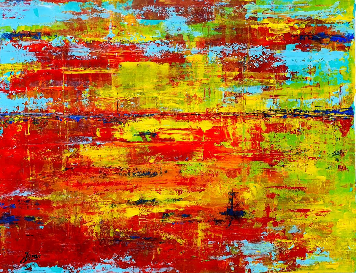 Abstract French Landscape Acrylic painting by Jovan Srijemac | Artfinder