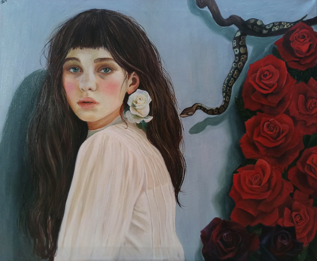 Do not lead us into temptation Oil painting by Laura Muolo | Artfinder