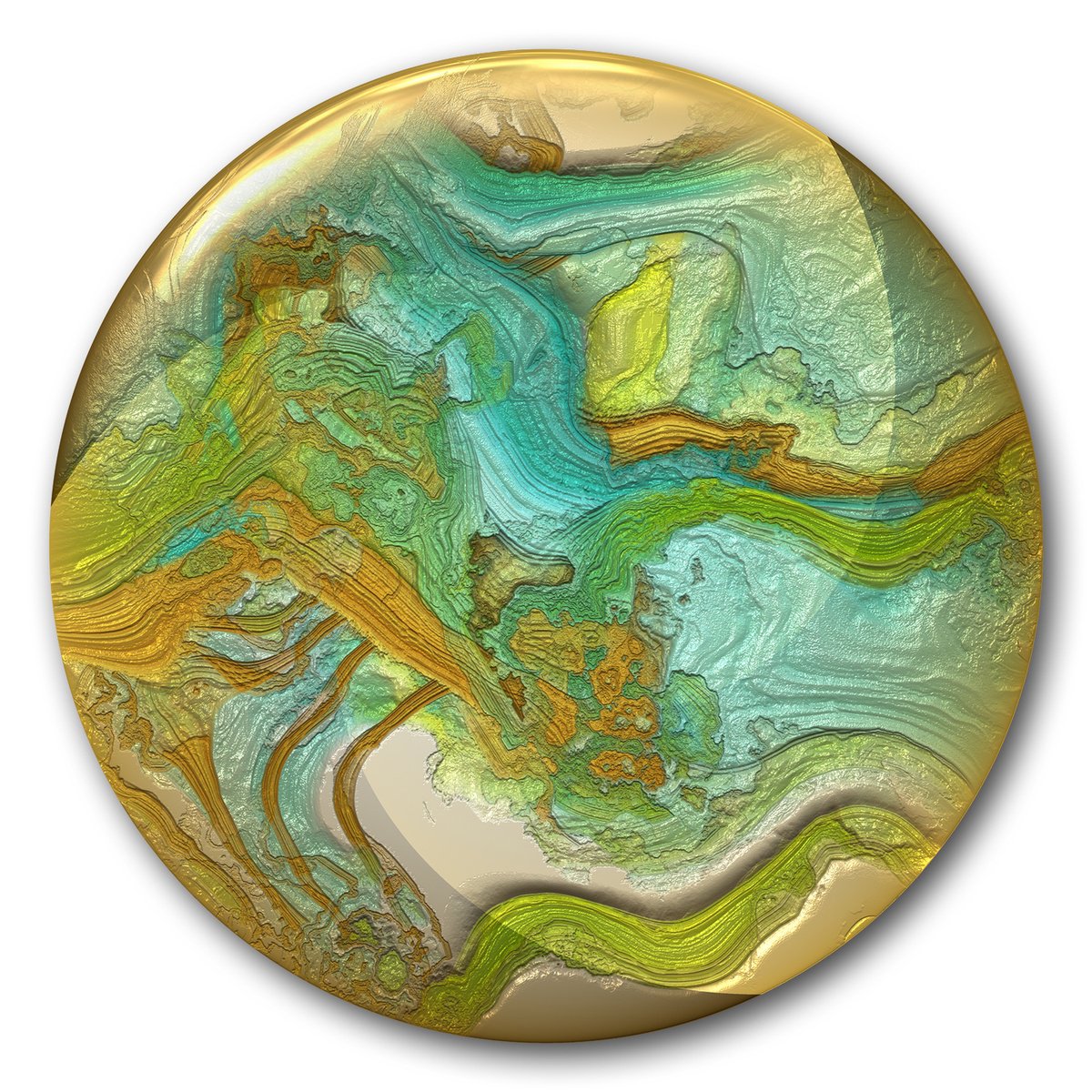 Mundo 2/XL large circular artwork Print: Javier Diaz | Artfinder