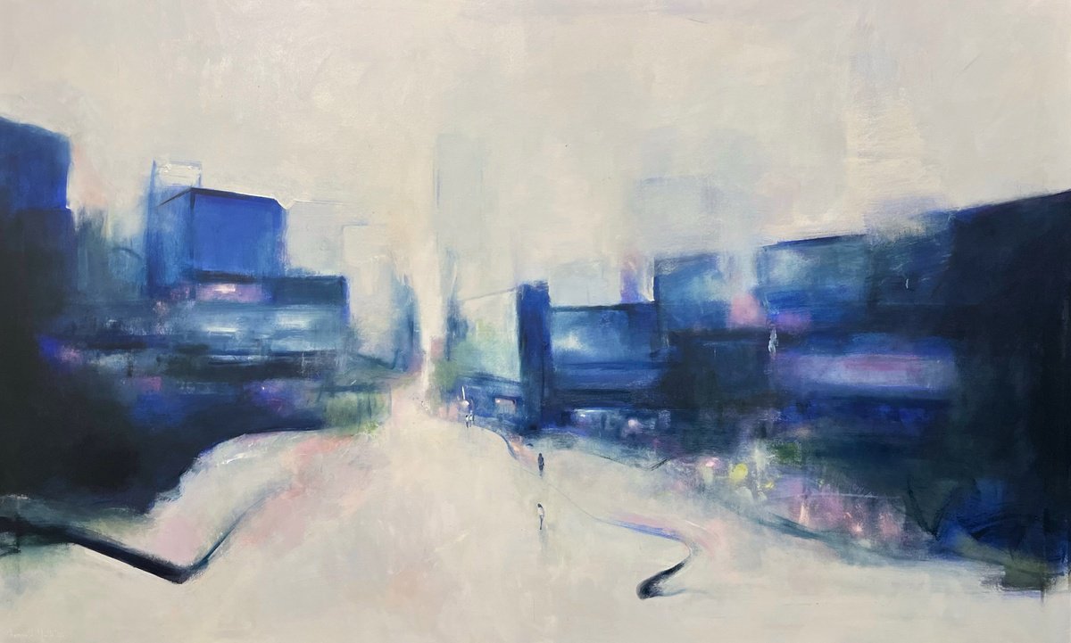 Contralto Blue Oil painting: Romuald Mulk Musiolik | Artfinder