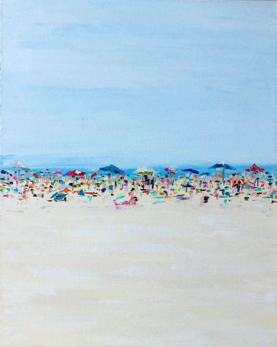 Beach Life Oil painting by Emma Bell | Artfinder