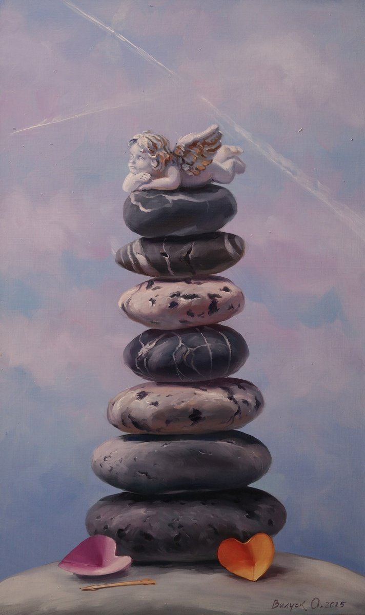 "Sky Contemplator" Oil painting: Lena Vylusk | Artfinder