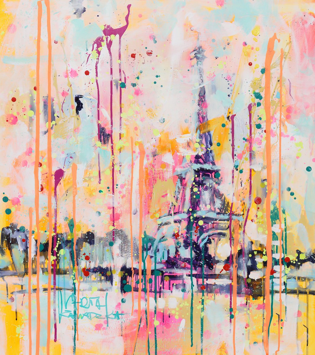 bright Paris Acrylic painting by Marta Zawadzka | Artfinder