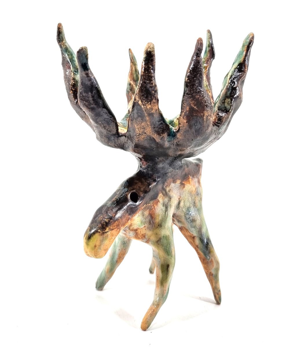 ELK XVII Clay sculpture by Aare Freimann | Artfinder