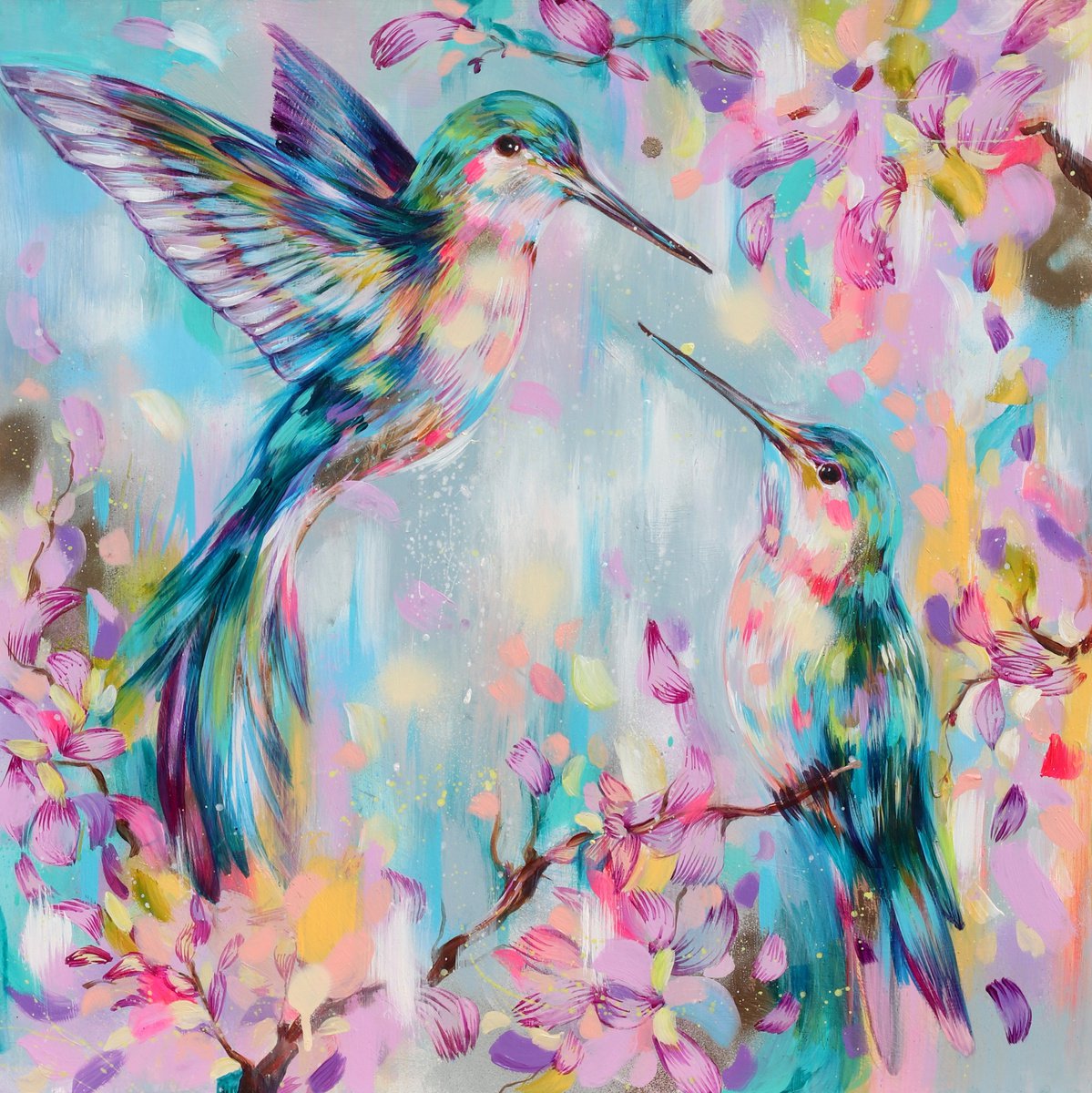 Sakura Dusk Acrylic painting: Sian Storey | Artfinder