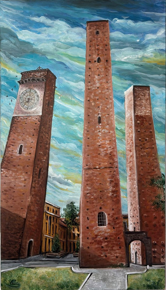 Torri medioevali di Pavia Acrylic painting: Chiara Schiavetta | Artfinder