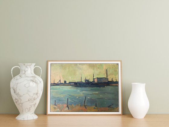 Genichesk Strait Oil painting by Peter Tovpev | Artfinder