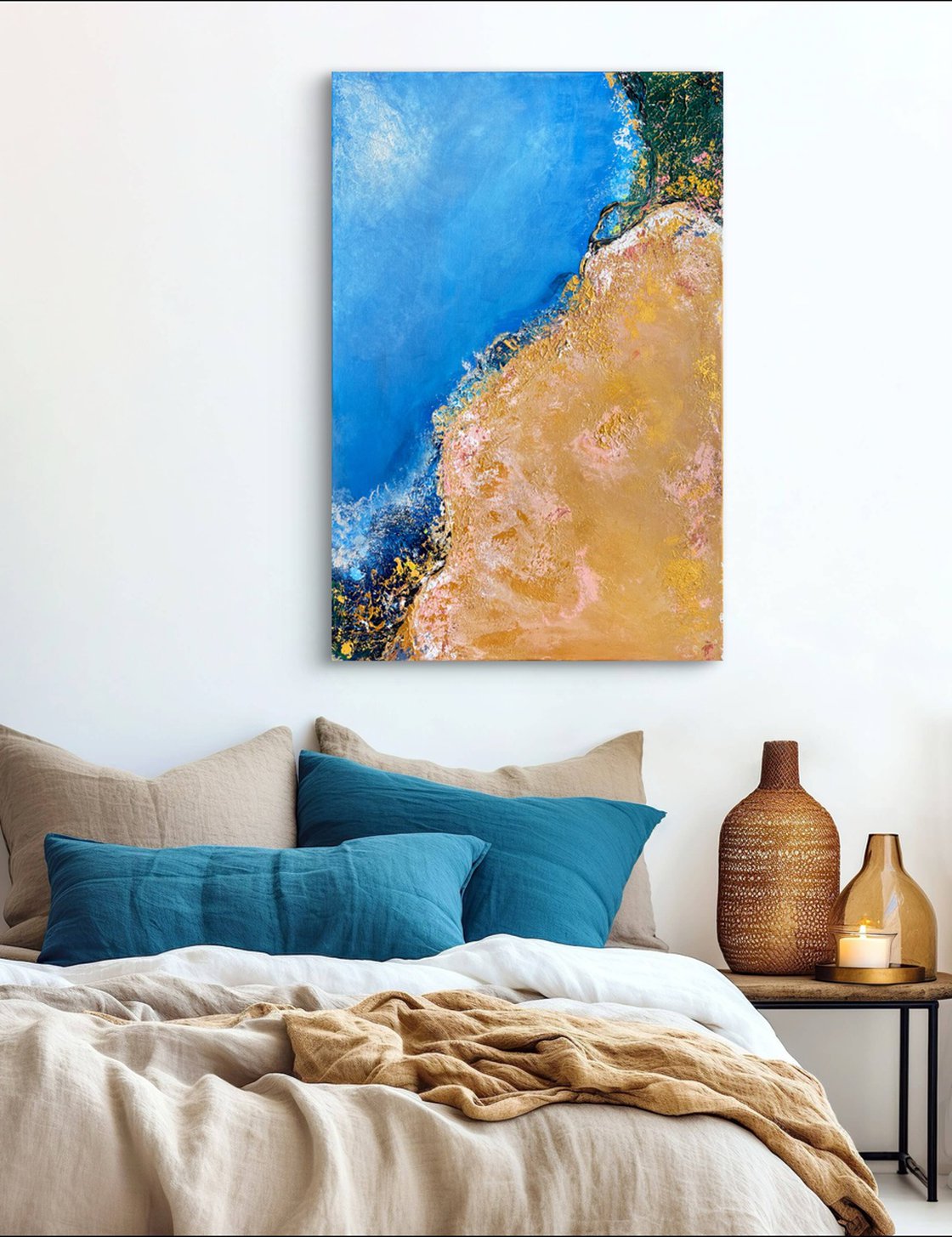 Abstract #Coastal Reverie N1 Acrylic painting: Maiia Axton | Artfinder
