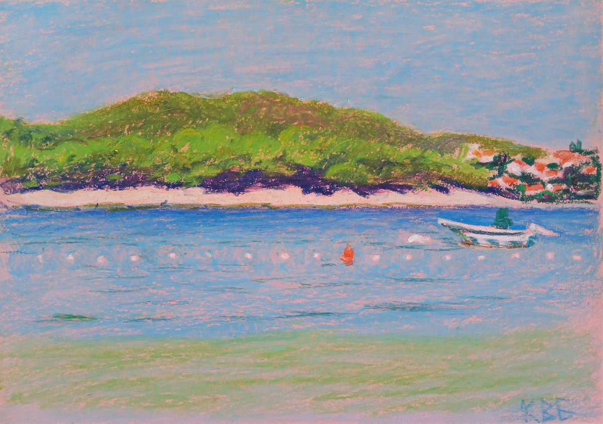 Quiet Harbor Pastel drawing: Vasyl Koval | Artfinder