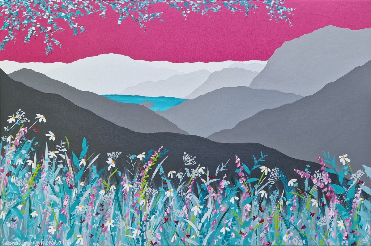Grasmere, Loughrigg Fell & Silver How Acrylic painting: Sam Martin ...