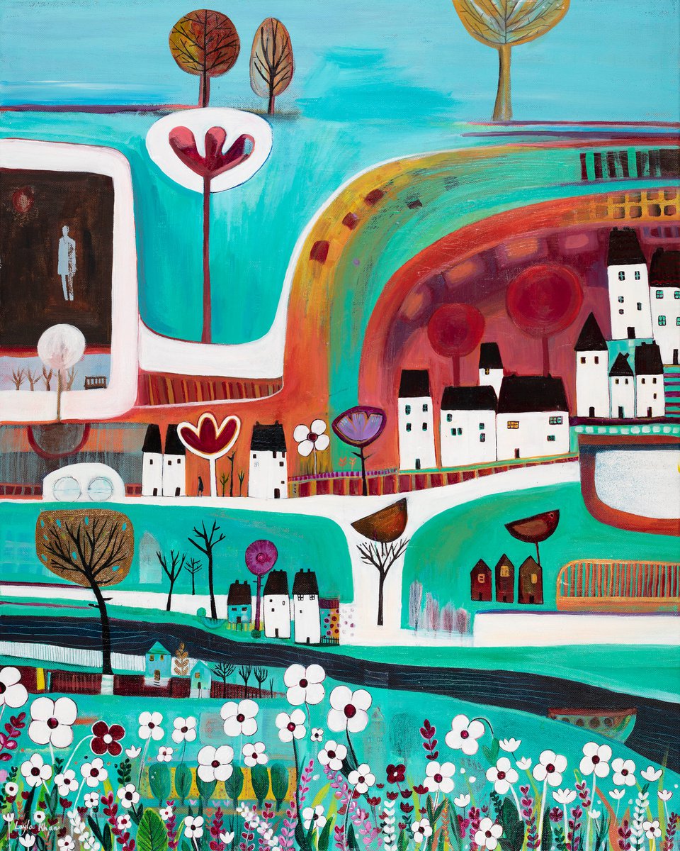 'A Day Like Heaven' Acrylic painting: Layla Khani (aka Laylart) | Artfinder