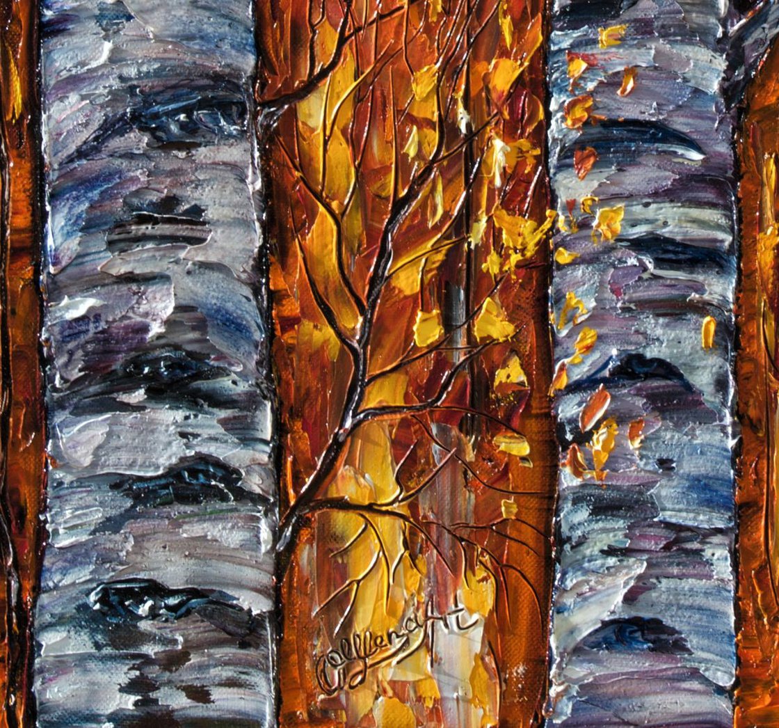 White Trees 2 Oil painting by Lena Owens | Artfinder