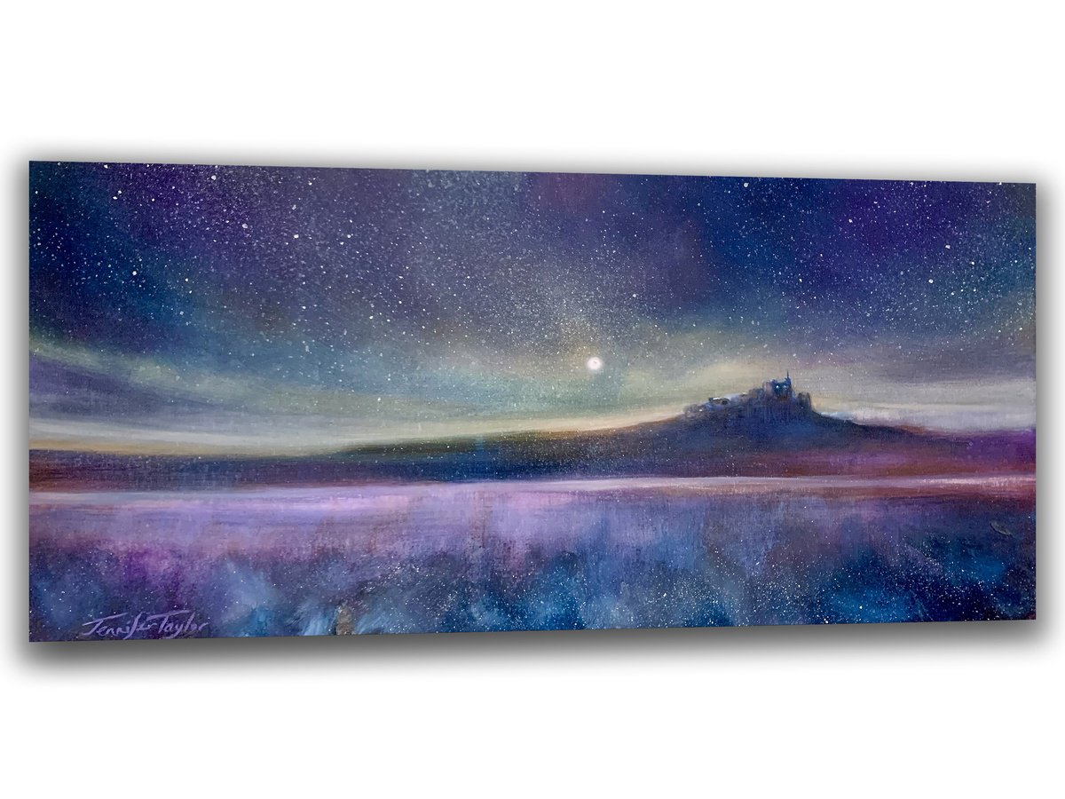 Echoes Of Light Bamburgh Castle Oil painting: Jennifer Taylor | Artfinder