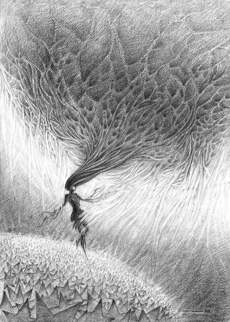 Dissociating Pencil drawing by Daria Oprea | Artfinder