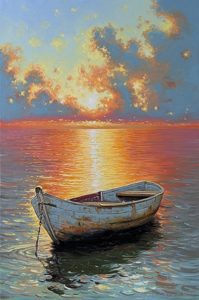Adrift in Gold Oil painting: Stepan Ohanyan | Artfinder