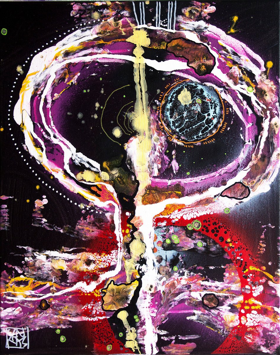 QUANTUM FIELDS 7099 abstract painting on canvas Acrylic painting: Jakub Jecminek | Artfinder