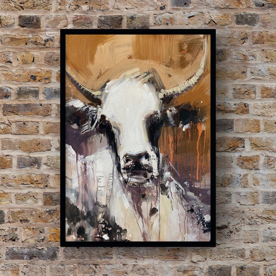 Rustic Cow Acrylic painting: Irina Rumyantseva | Artfinder