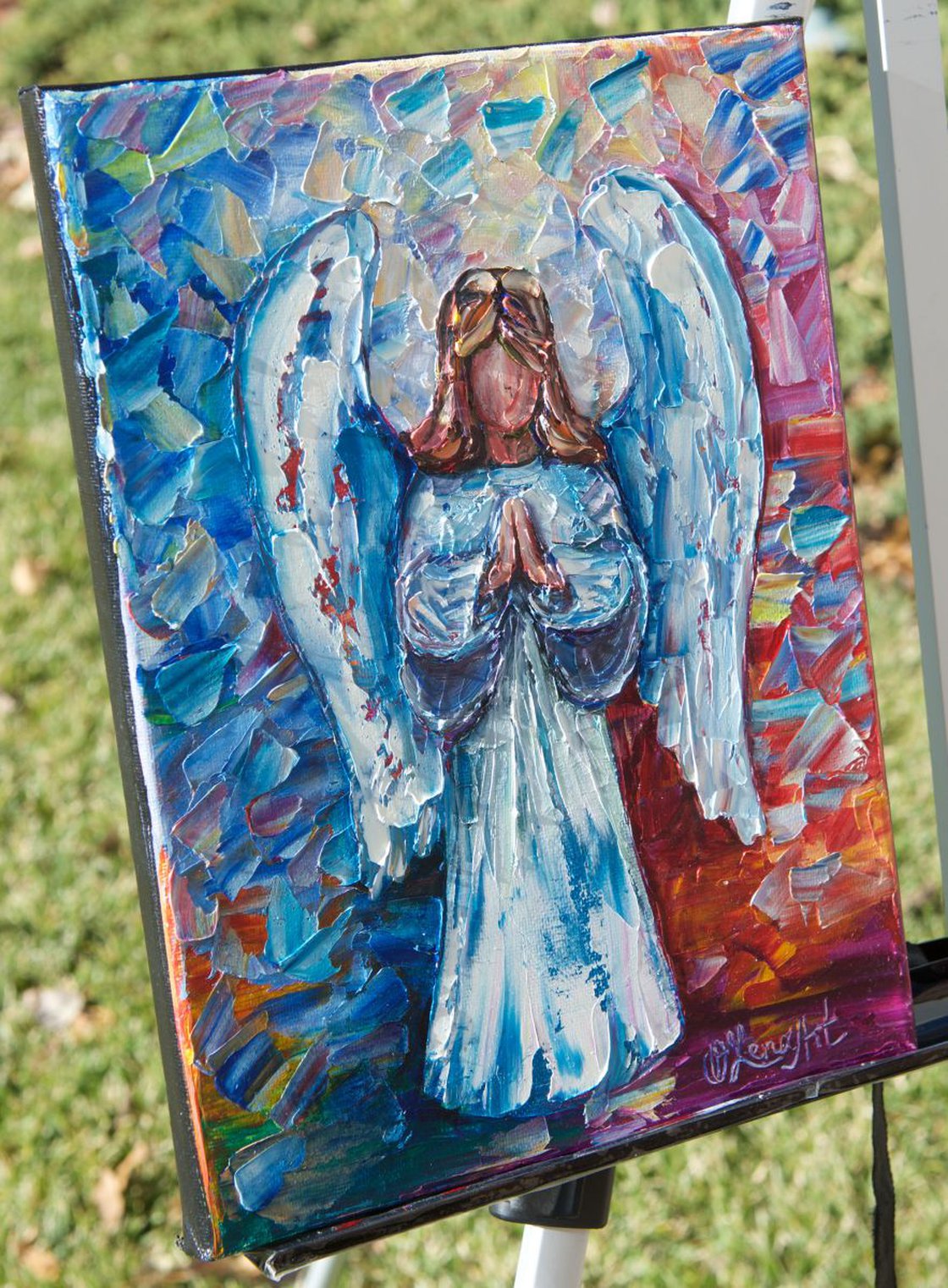 Guardian Angel (Palette Knife) Oil painting: Lena Owens | Artfinder