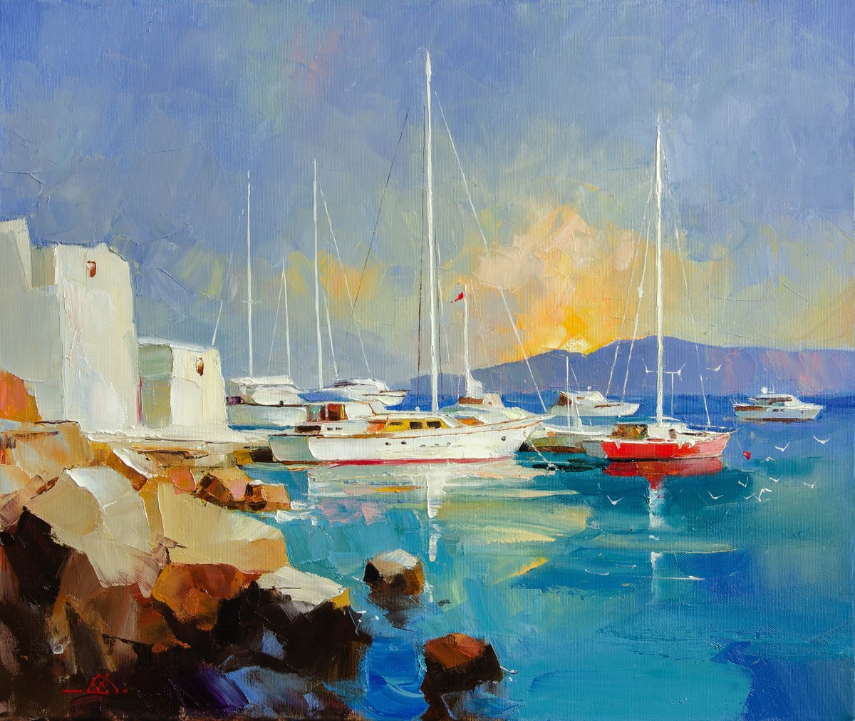 Whisper of the Turquoise Wind Oil painting: Valentin | Artfinder