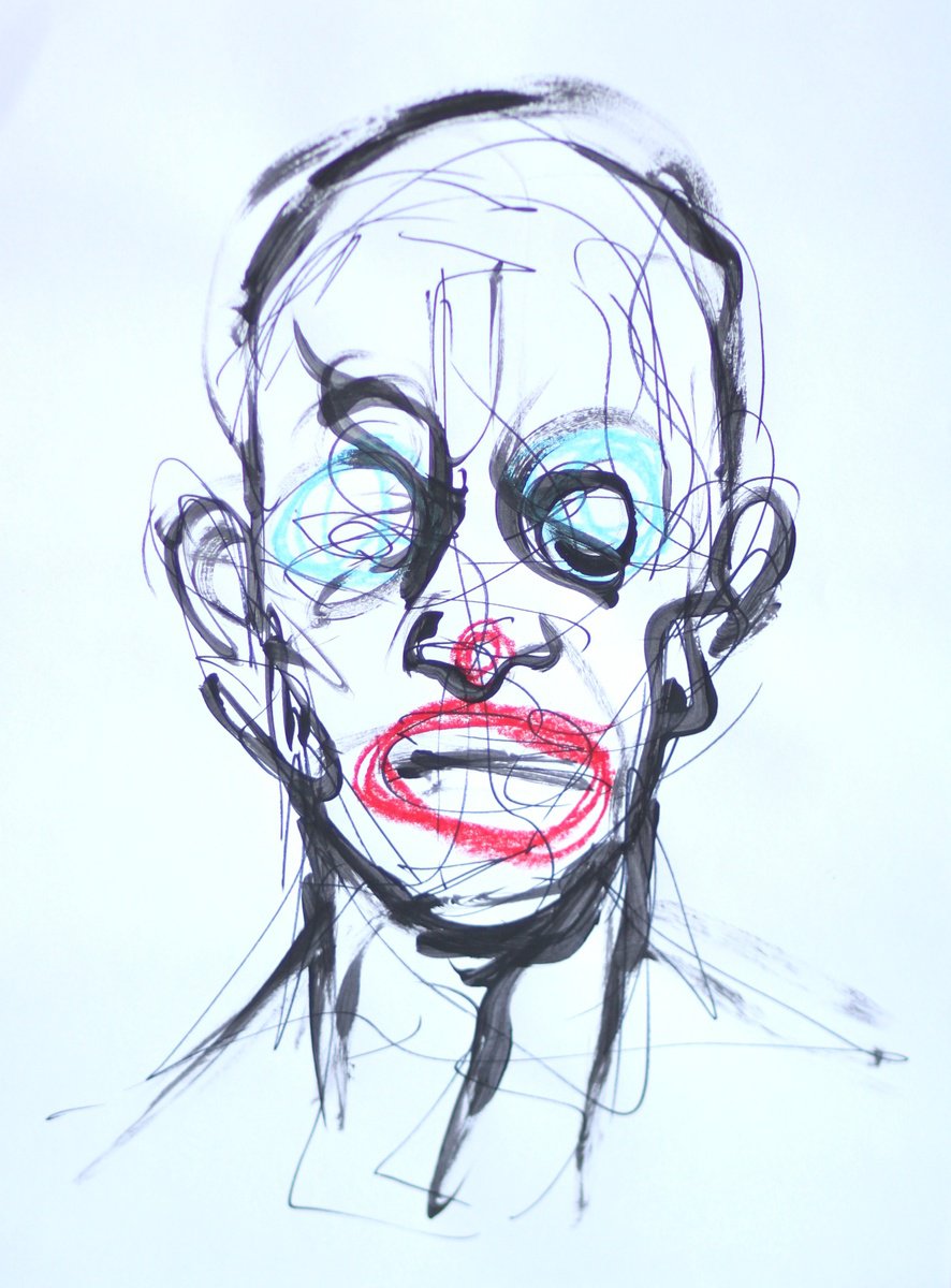 Clowning 18 Mixed-media painting by Mark Barrable | Artfinder