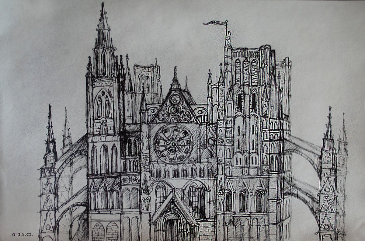 Gothic III Ink drawing: Nikola Ivanovic | Artfinder