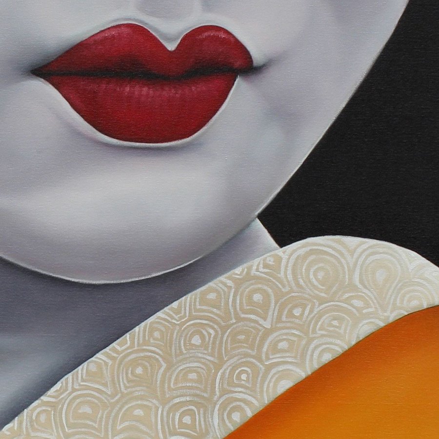 Geisha IV Oil painting: Ryan Rice | Artfinder