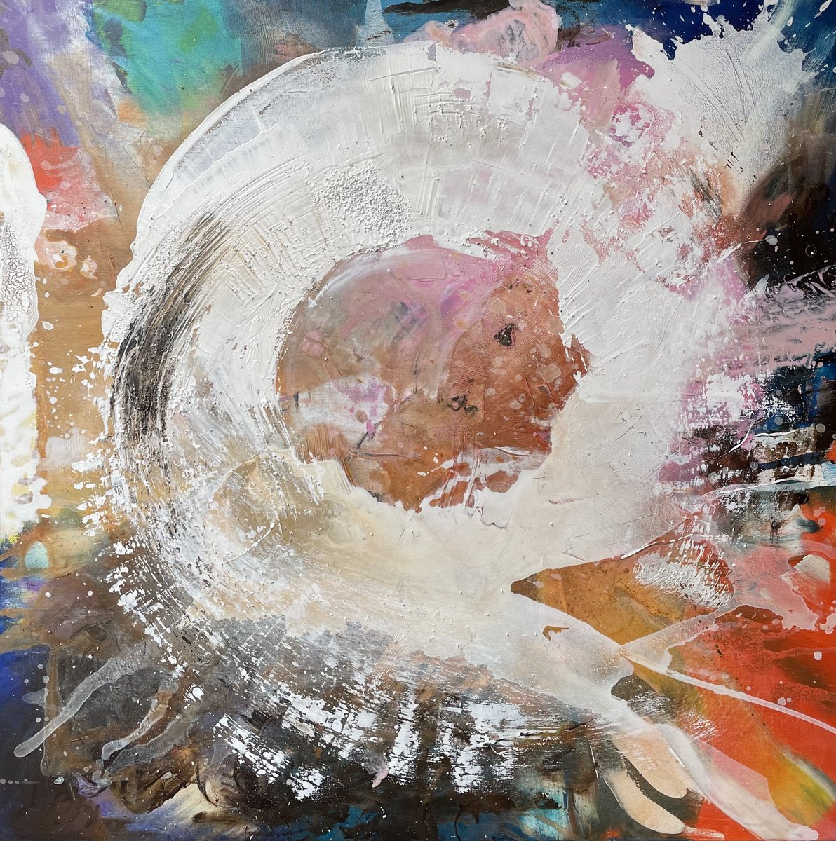 Circle Acrylic painting: Tiny de Bruin | Artfinder