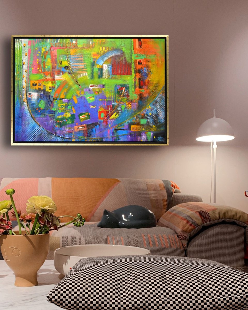 LAVENDER FIELDS IN SAOUT Acrylic painting by Ion Sheremet | Artfinder