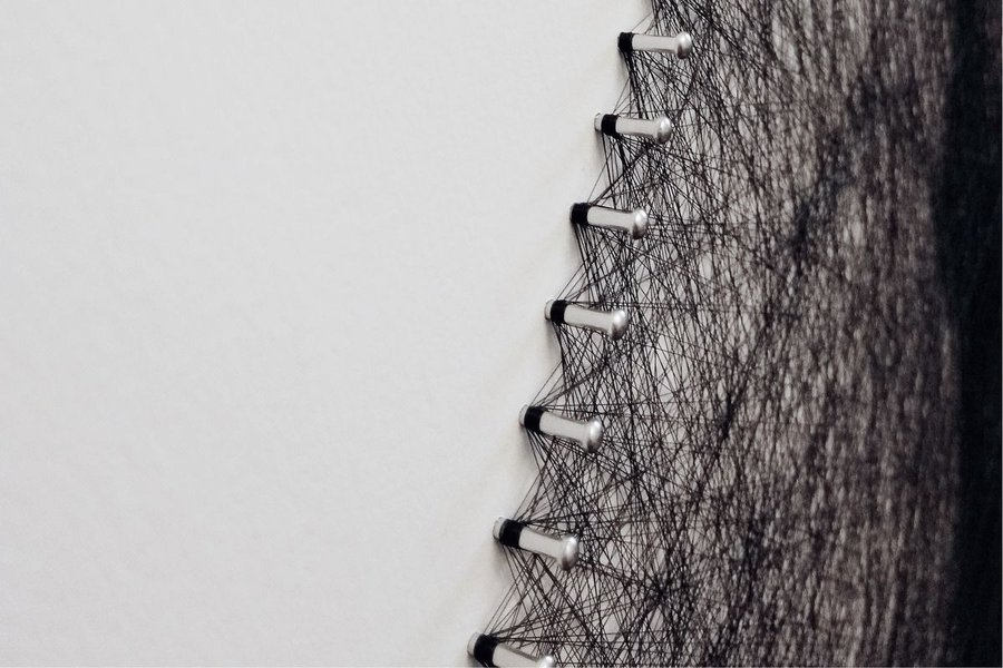 Carp Duality string art Mixed-media sculpture: Andrey Saharov | Artfinder