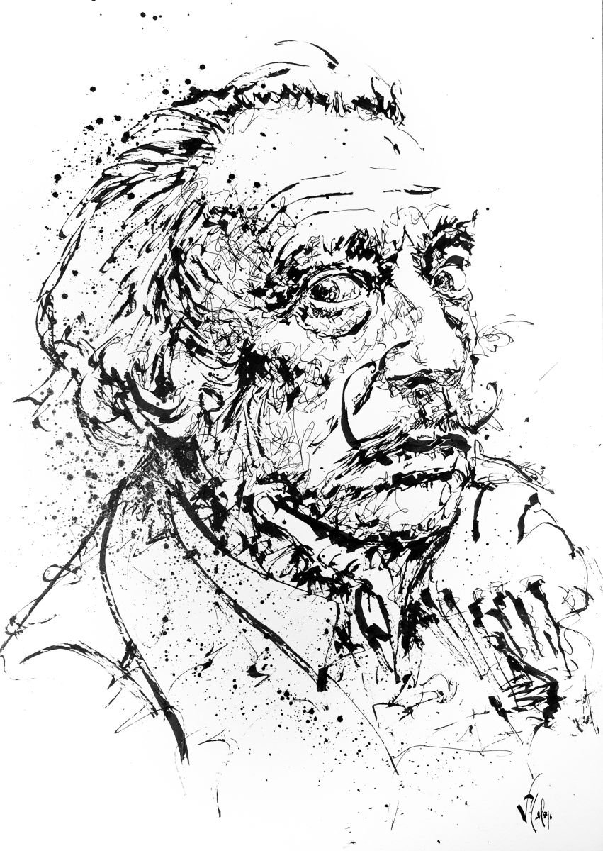 Salvador Dalí Ink drawing by Victor de Melo | Artfinder