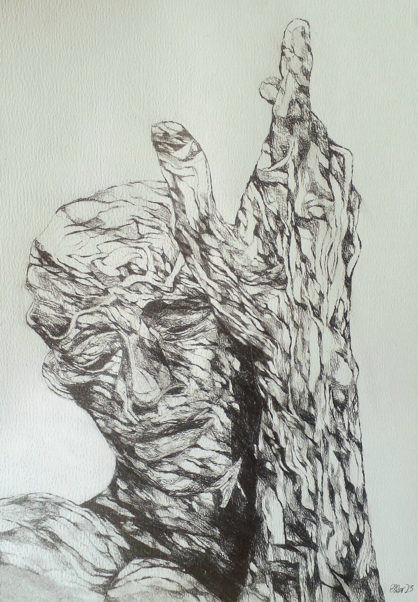 A tribute to Rodin Pencil drawing by Eric Sher | Artfinder