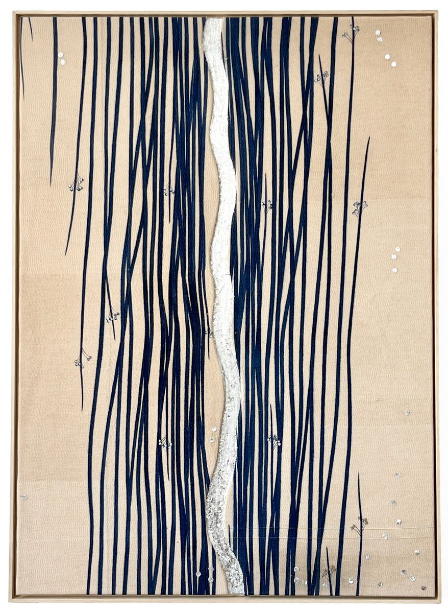 River ~Flow~ (Kimono Upcycled) Collage: Lena Okamoto | Artfinder