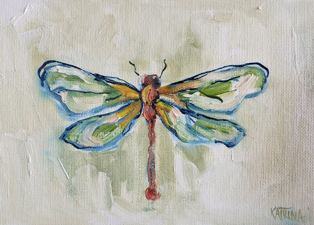 "Always With You" - Dragonfly - Insects Oil painting by Katrina Case ...