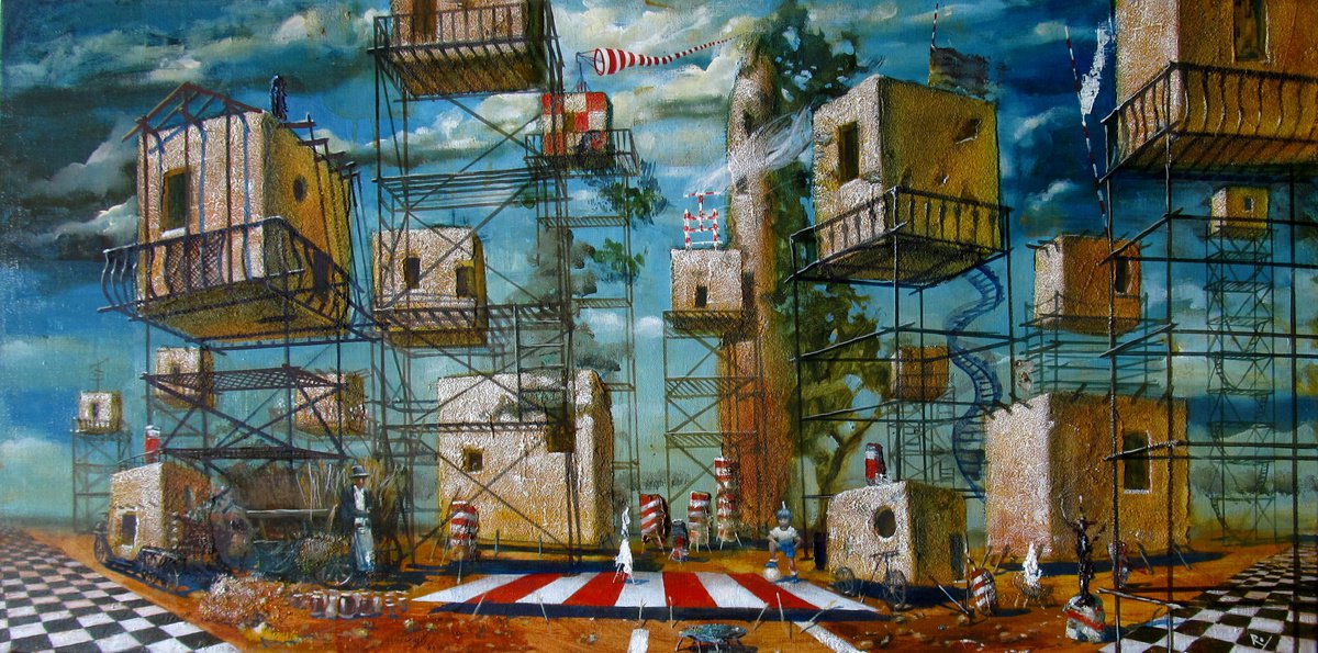 Utopia City. Oil painting by Serhiy Roy | Artfinder