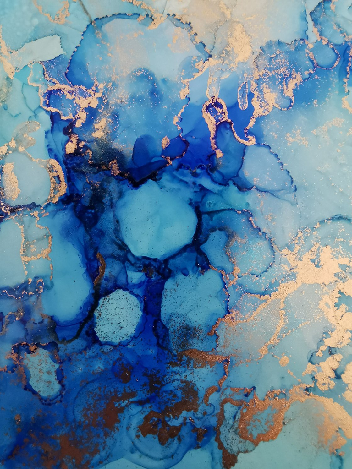 Golden Water Ink drawing: Maximo Simon Walther | Artfinder