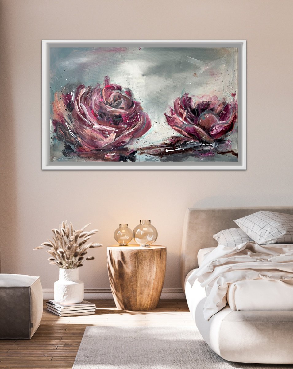 Awakening Roses Acrylic painting: Lyndsay Tarren-Leister | Artfinder