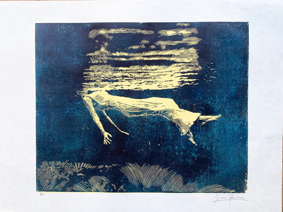 Water Linocut: Greg Garcia | Artfinder
