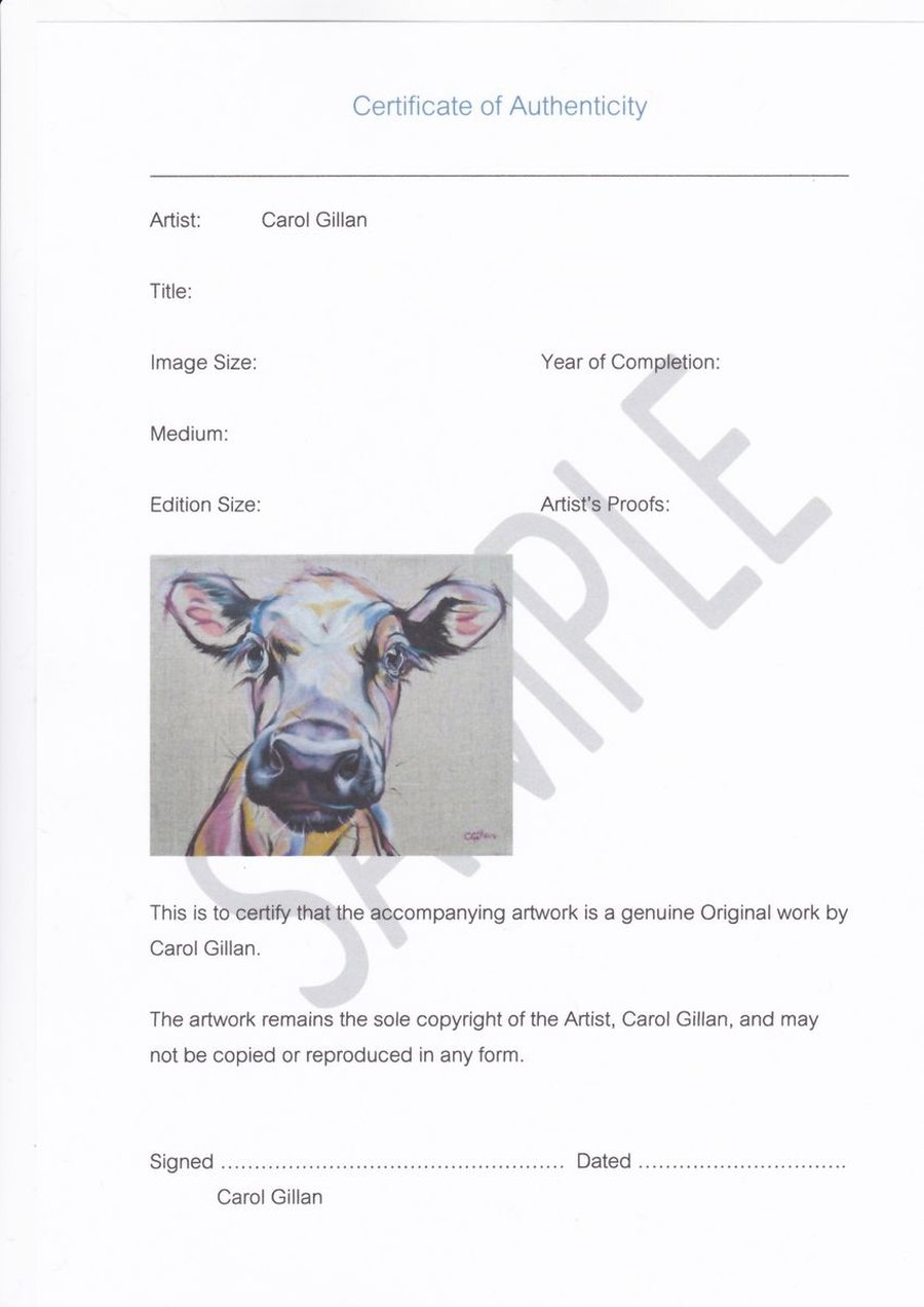 Grace - Cow/calf original oil painting Oil painting by Carol Gillan ...
