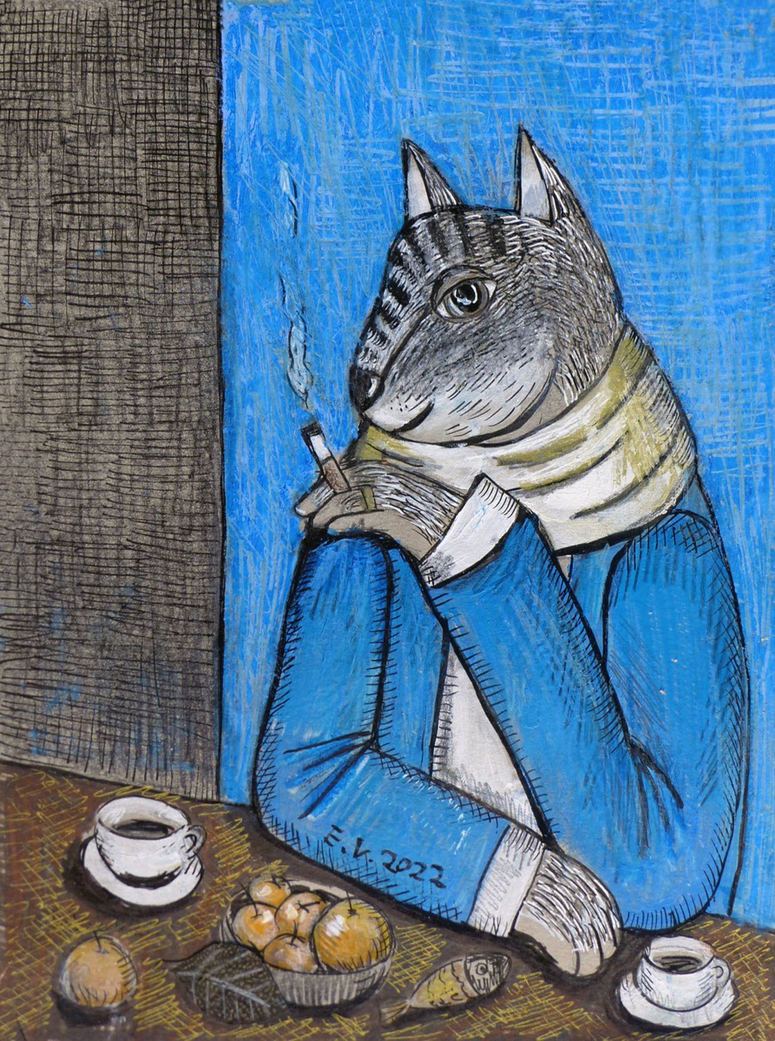 Remembering Picasso Mixed-media painting by Elizabeth Vlasova | Artfinder