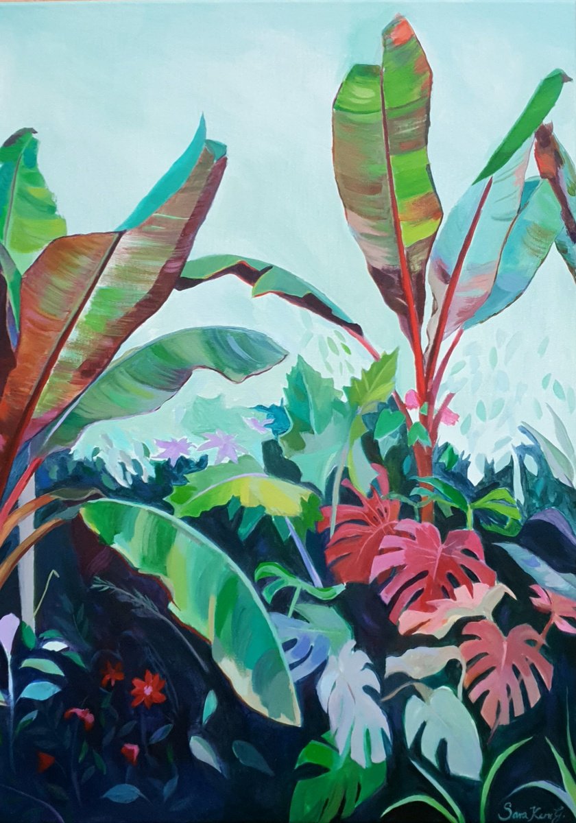 The Green Jungle Acrylic painting: Sara Kern Gaćeša