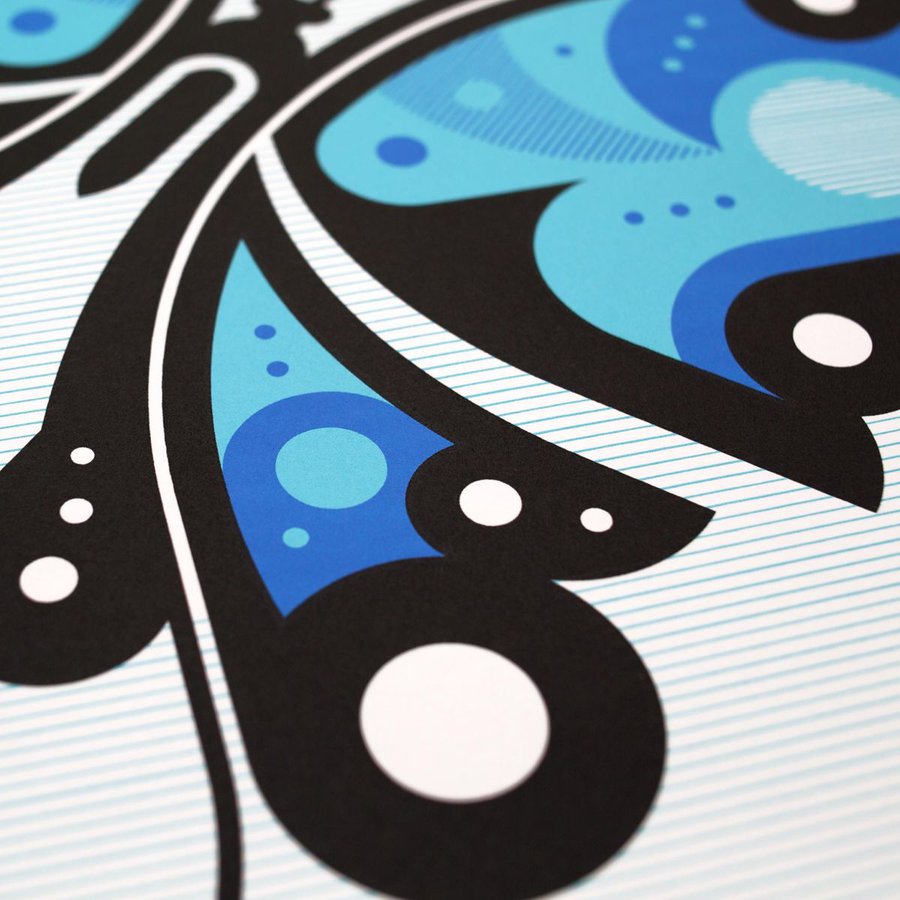 Butterfly #2 A2 screen print Screenprint: The Lost Fox | Artfinder