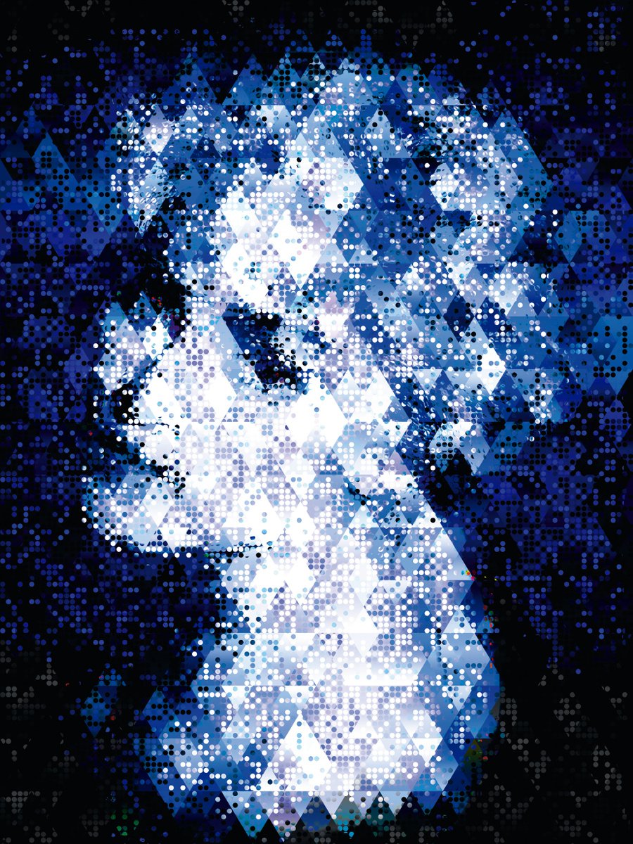 Azul digital/original artwork Print: Javier Diaz | Artfinder