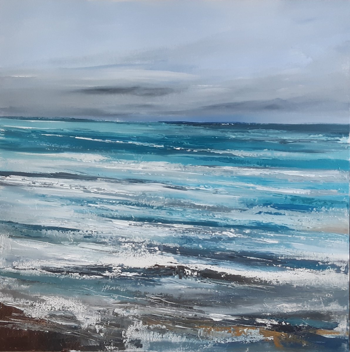 Turquoise seas Acrylic painting: Steve Keenan | Artfinder