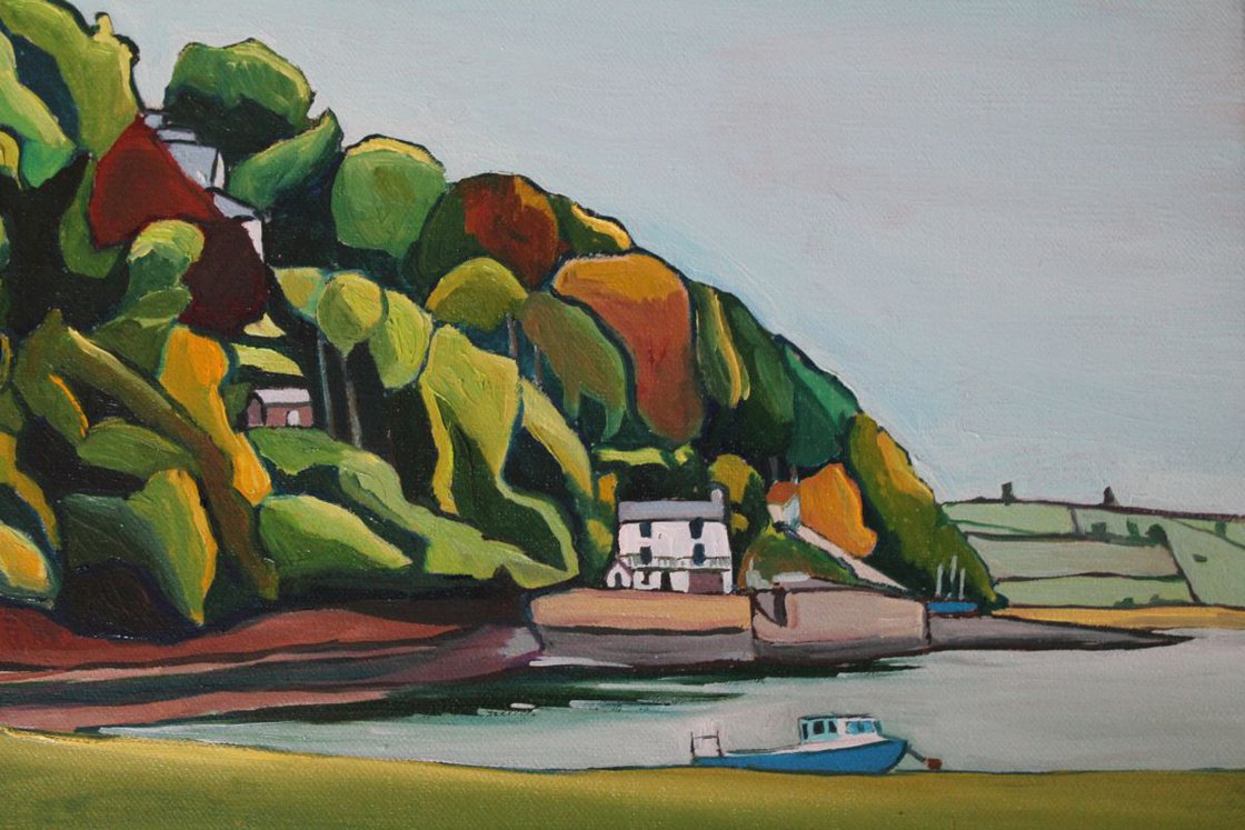 Dylan's Boathouse Oil painting by Emma Cownie | Artfinder