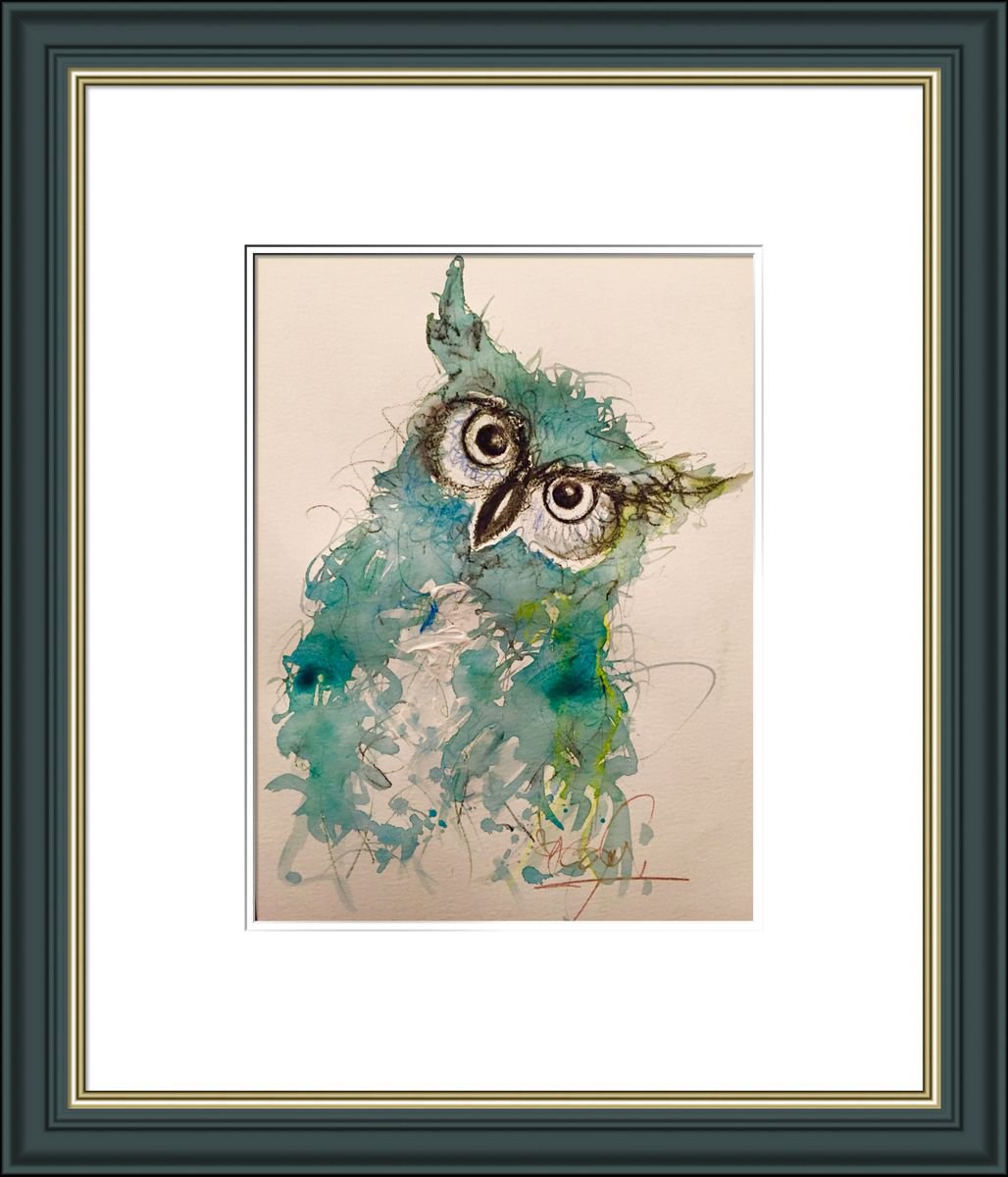 Teal owl 🦉2 by Shabs Beigh | Artfinder
