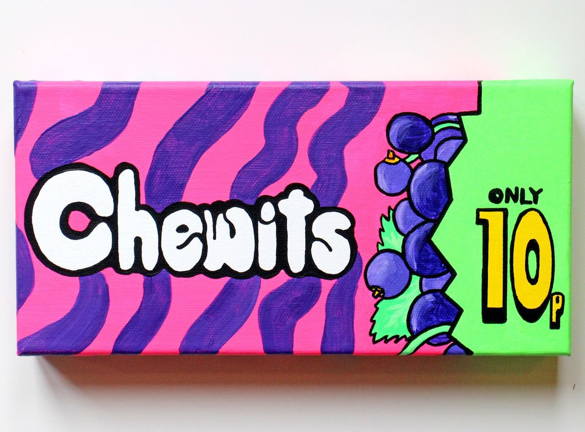Chewits Blackcurrant Flavour Retro Sweets Pop Ar | Artfinder