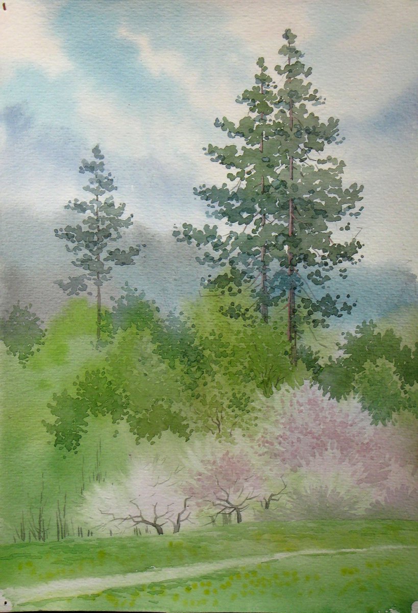 The first days of April Watercolour: Valeriy Savenets-1 | Artfinder