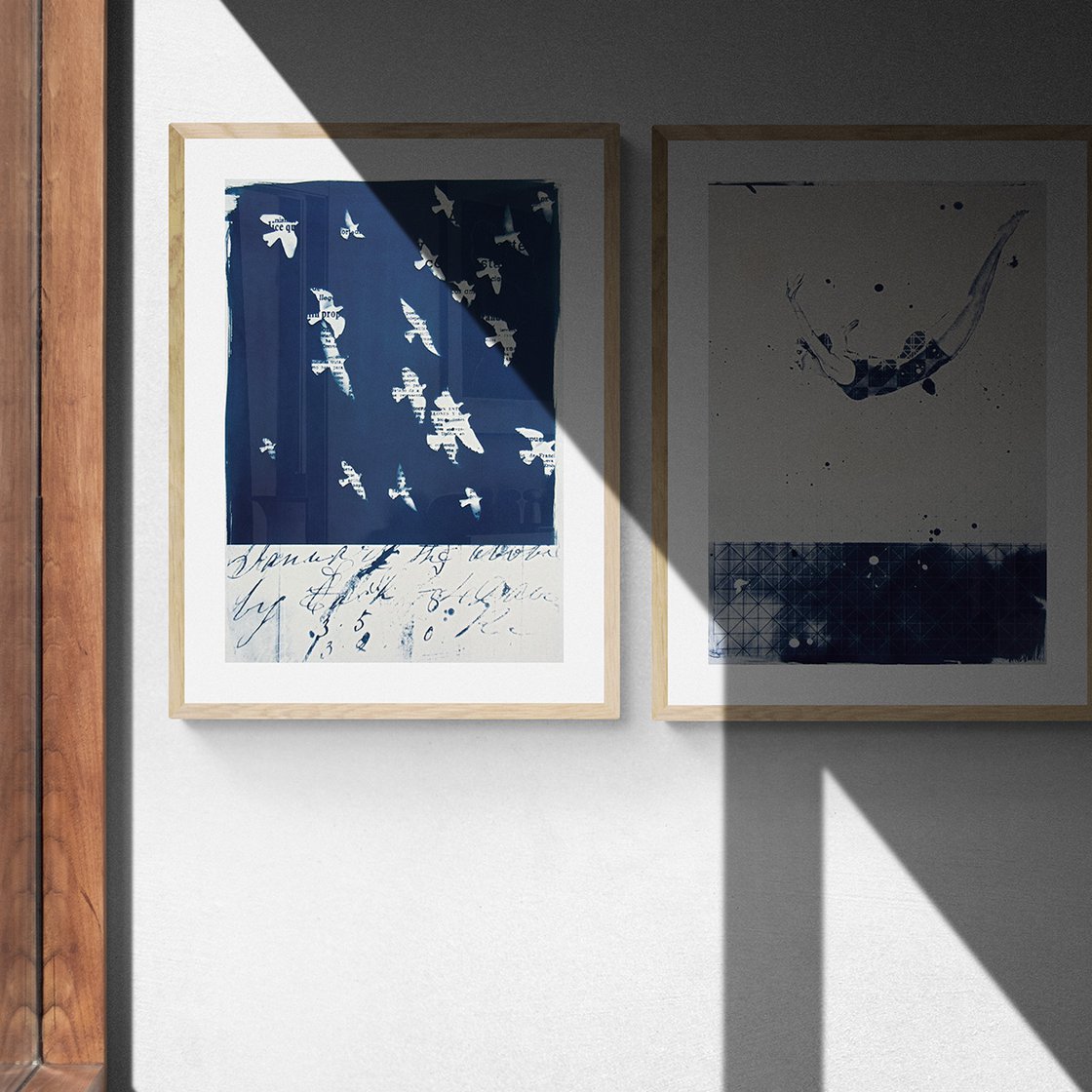 Cyanotype 02 Birds Print: Manel Villalonga | Artfinder