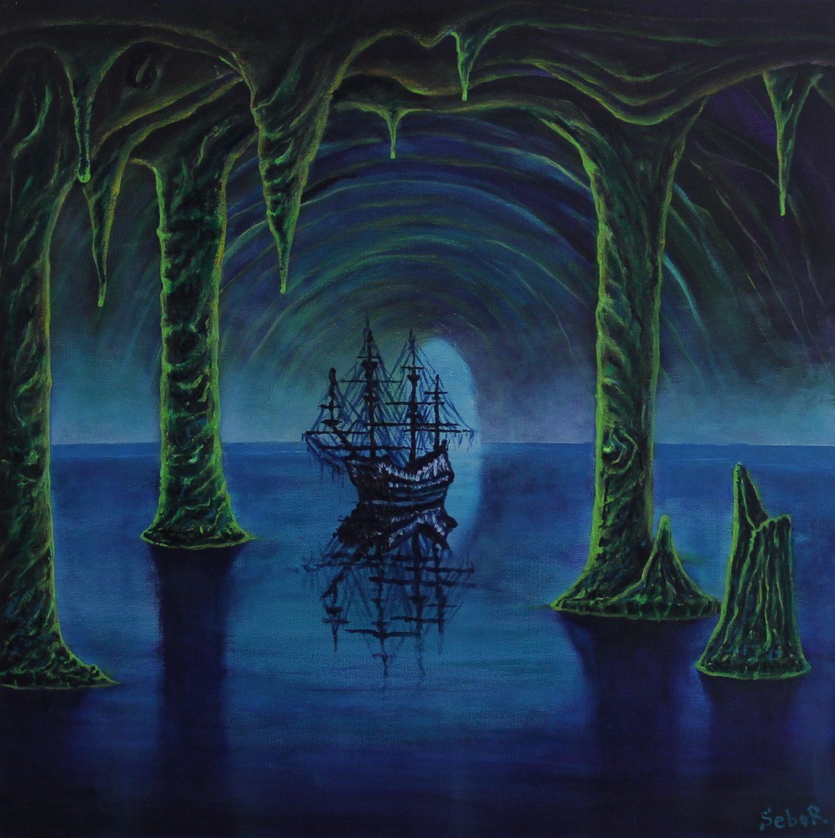 Grotto-2 Acrylic painting by Serguei Borodouline | Artfinder